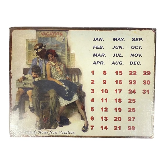 Office | Ny Post Perpetual Calendar 14x1in Metal Calendar Vintage Retro ...